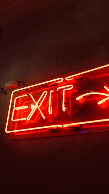 Exit Inscription Words Backlight Neon exit-inscription-words-backlight-neon