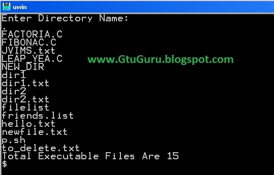 Write A Script To Display The Name Of All Executable Files In The Given Directory ~ Gtu Guru