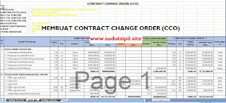 Membuat Contract Change Order (CCO) / Adendum Proyek lengkap dengan ...