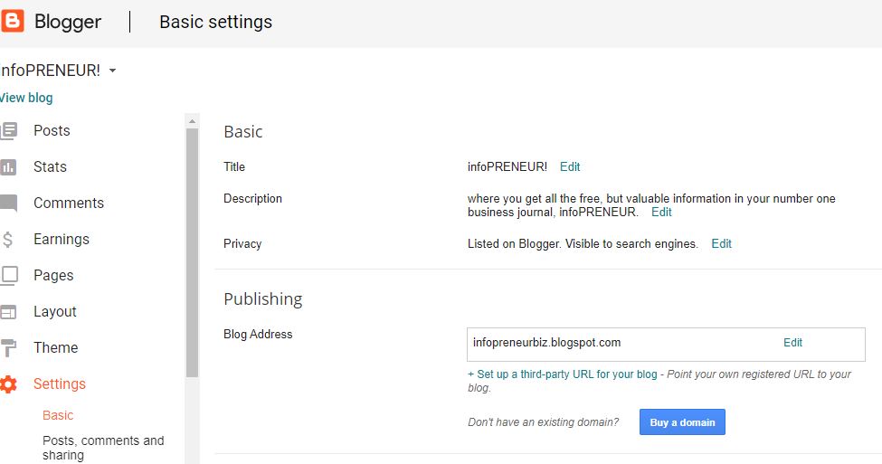 How to Change Your blog URL from Blogspot.com Extension to Custom ...
