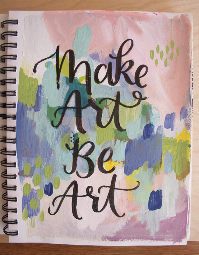 alisaburke: lettering with makewells: lettering in your art journal