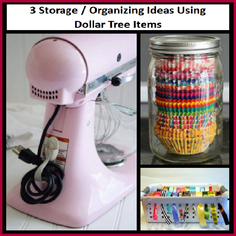 DIY And Household Tips: 3 Storage / Organizing Ideas Using Dollar Tree ...