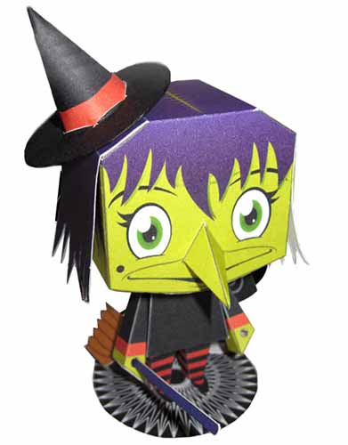 Witch Paper Toy | Paperized Crafts