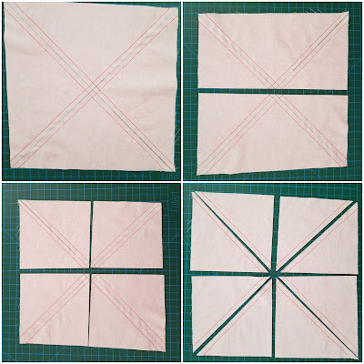 how to make magic 8 half square triangle units | All about patchwork ...