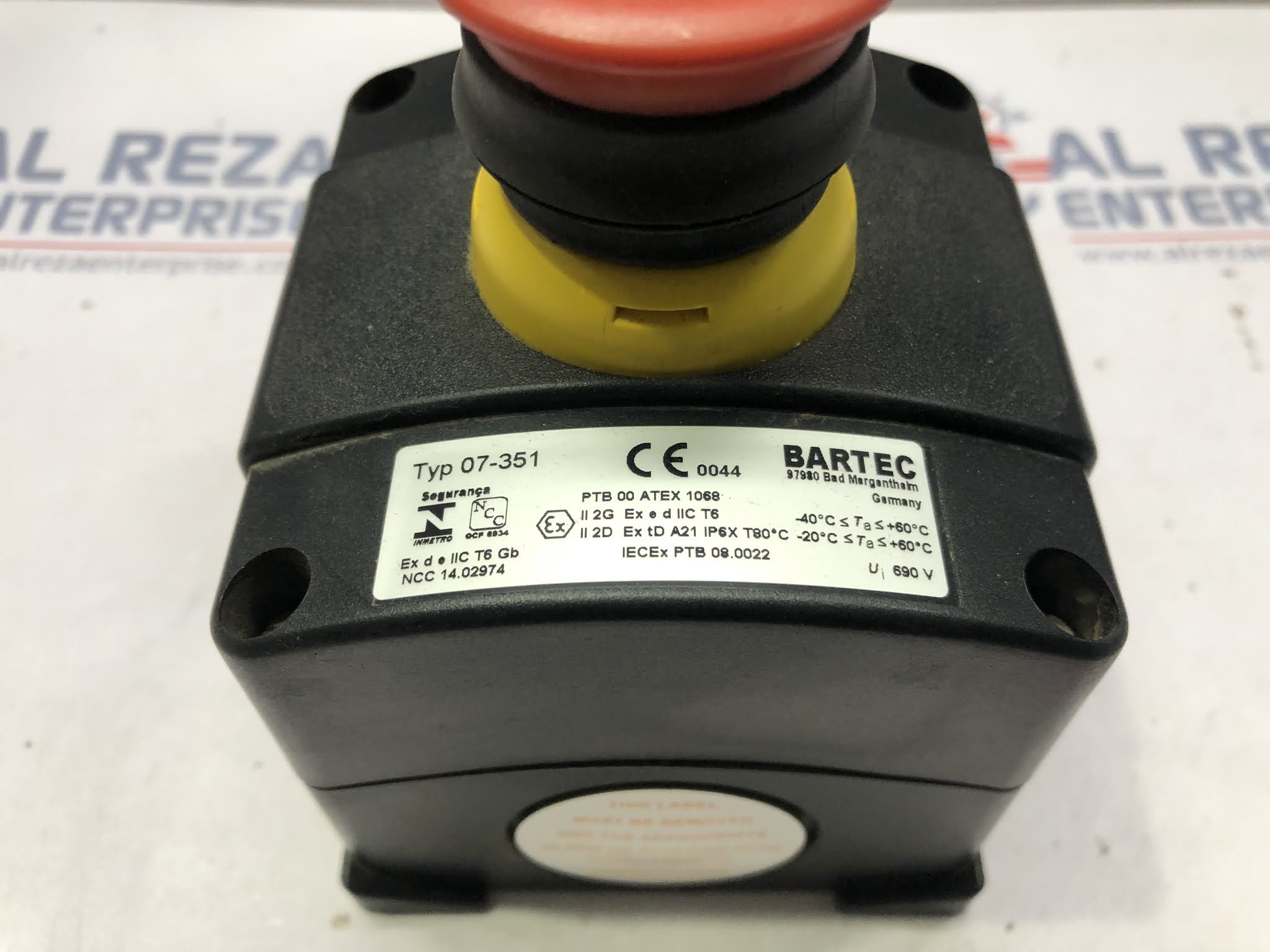 BARTEC TYP 07-351 EMERGENCY PUSH BUTTON STOP BUTTON