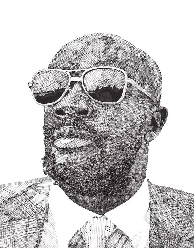 Paintings: Pencil Celebrity Portraits by Rik Reimert