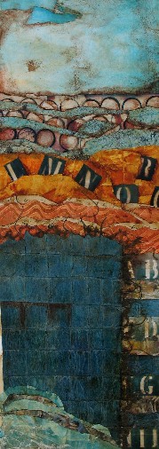 Mini Abstract Landscape Collage Workshop-Addison Art Guild Feb 19th, 2011