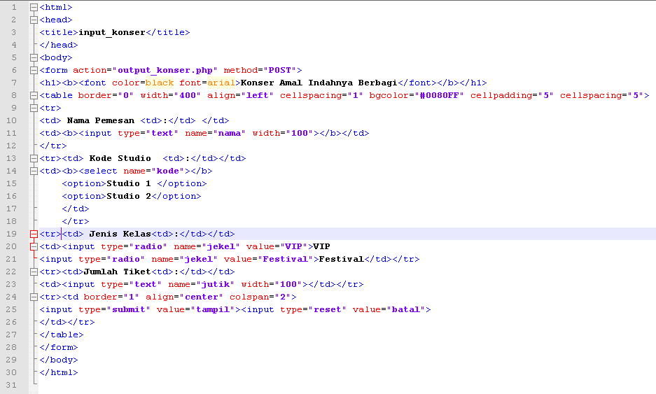 Belajar Koding Konser Amal Sederhana dengan PHP