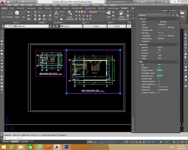 Hướng dẫn dàn trang Layout trong Autocad
