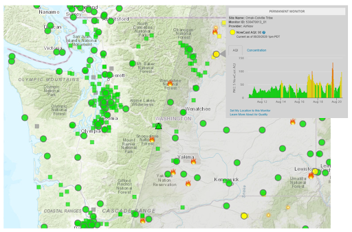 Washington Smoke Information: New Fire and Smoke Map
