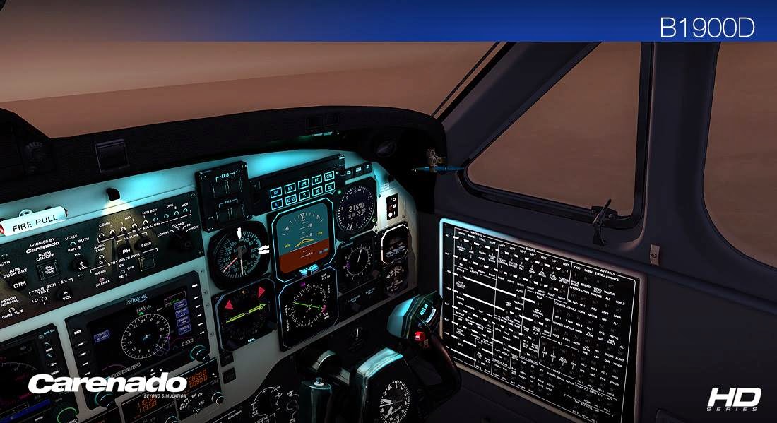 AirDailyX: First Carenado B1900D Night Cockpit Shots!