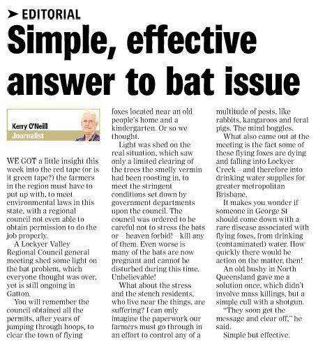 newspaper article qld negative journalist