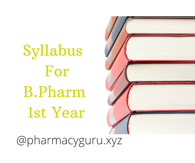 PharmacyGuru.xyz - Pharmacy Books and Notes : Syllabus For B Pharmacy ...