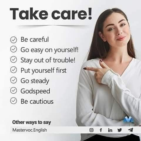 Other Ways To Say "Take Care"