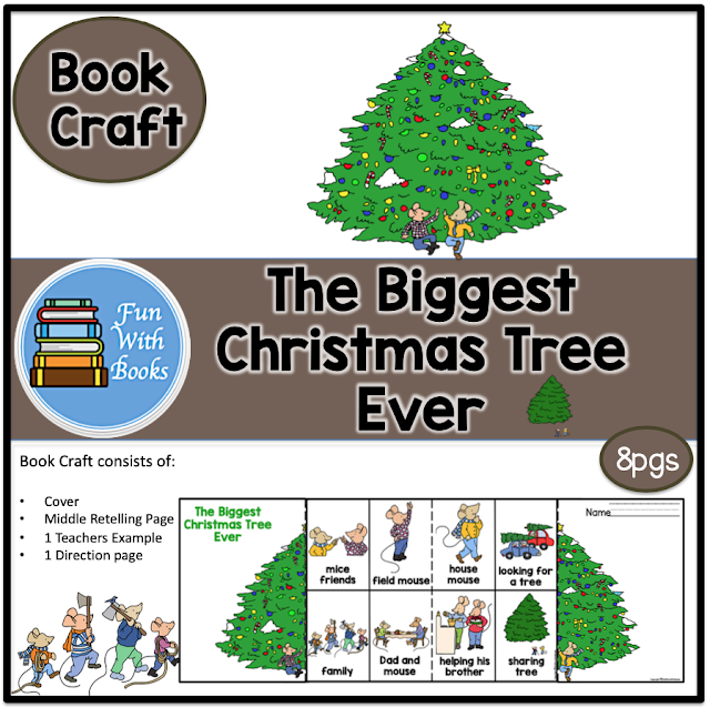 THE BIGGEST CHRISTMAS TREE EVER BOOK CRAFT ~ Book Units by Lynn