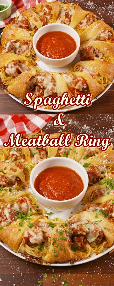 Spaghetti & Meatball Ring - Recipes Food