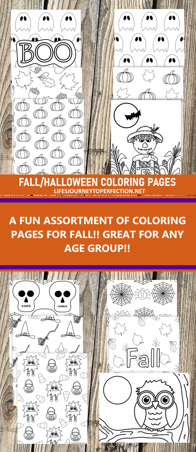 Life's Journey To Perfection: Fun Coloring Pages for Fall/Halloween!!