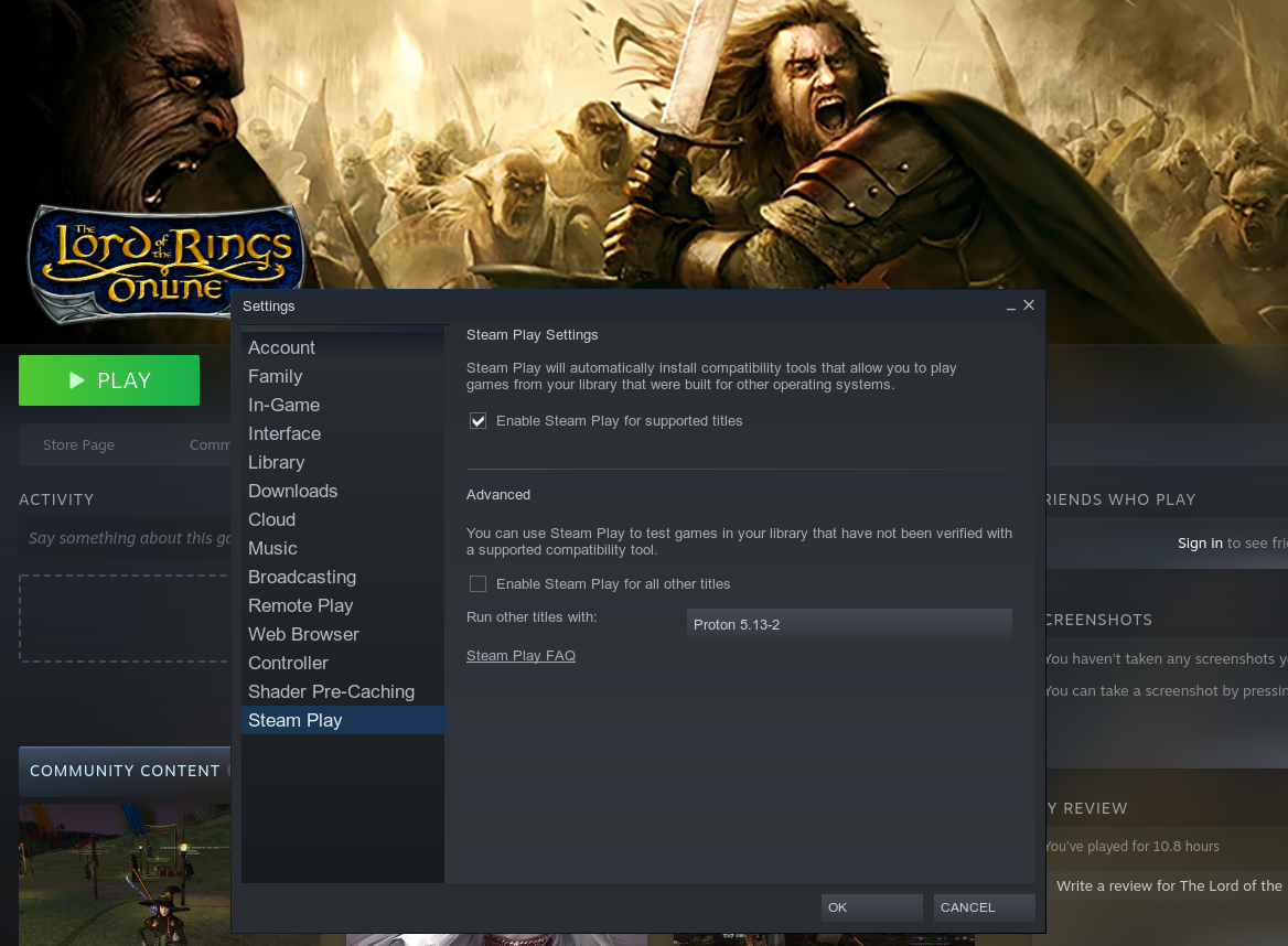 Myndariel's Middle Earth : Installing LOTRO in Linux with Steam (2020)
