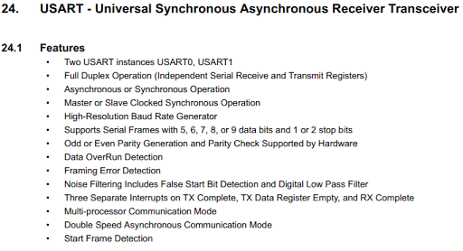 ATmega328PB USART example code