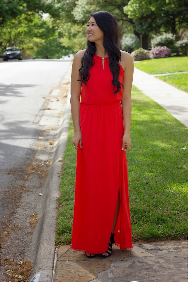 Simply Duo Style: Red Maxi Dress