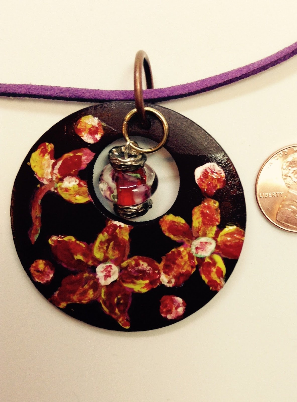 Nancy's Arts & Crafts: Painted Wooden Discs for Necklaces