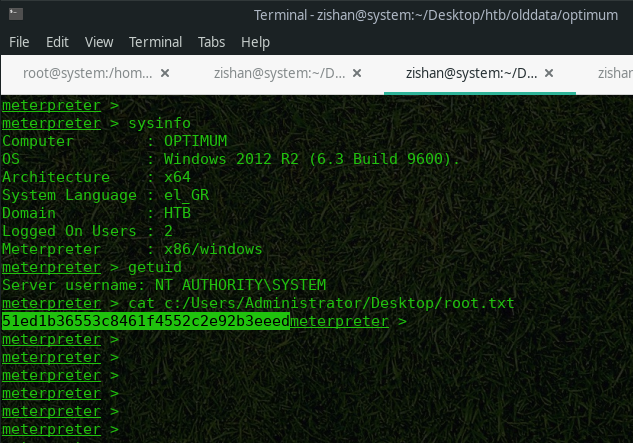 Hack The Box: 10.10.10.8 OPTIMUM hackthebox machine writeup