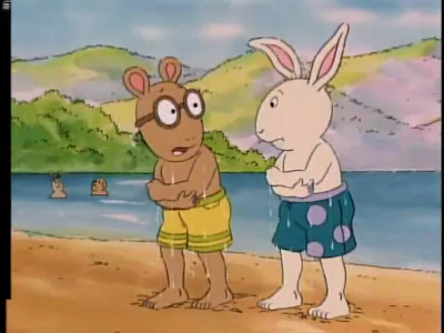 Shirtless Drawn Cartoon Boys & Men: Arthur and Buster