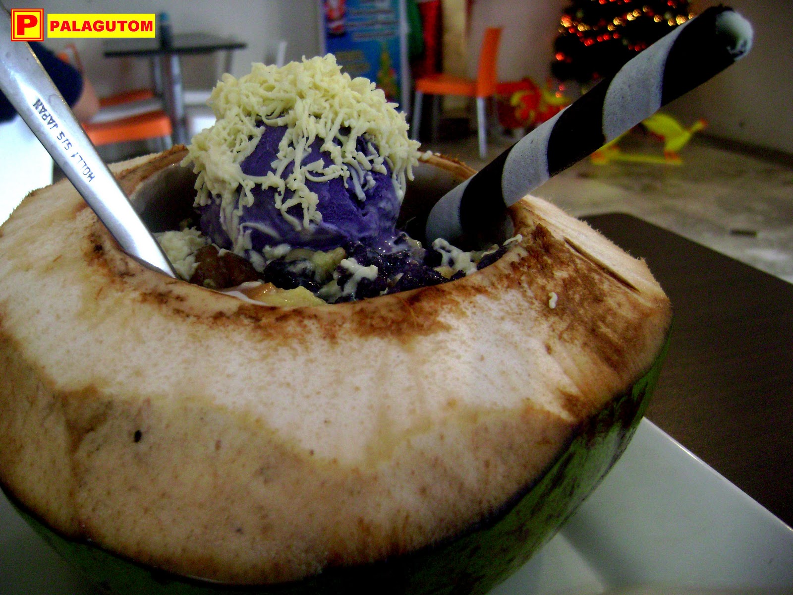 [San Fernando] Halo-Halo in a Coconut Shell in La union - PALAGUTOM