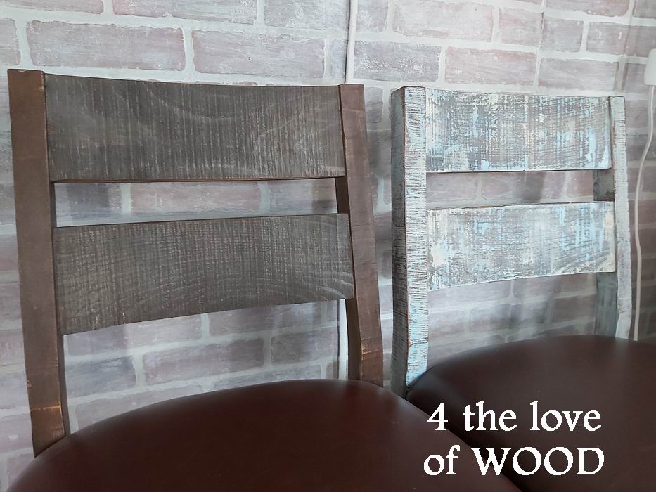 4 the love of wood: RUSTIC PAINT TECHNIQUE - dining chairs