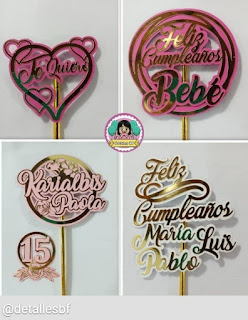 Topper Doble Capa con Metalizado - Mis Toppers Tus Toppers