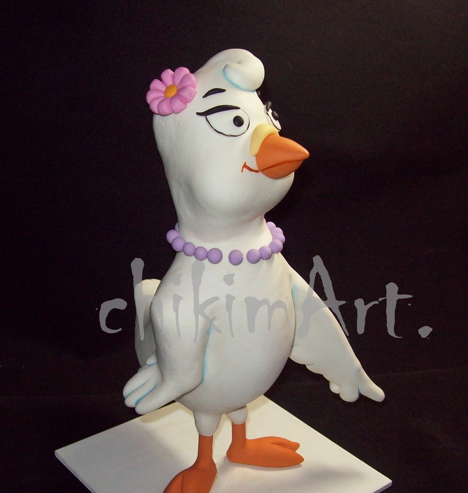 ChikimArt: Pombinha branca (galinha Pintadinha)