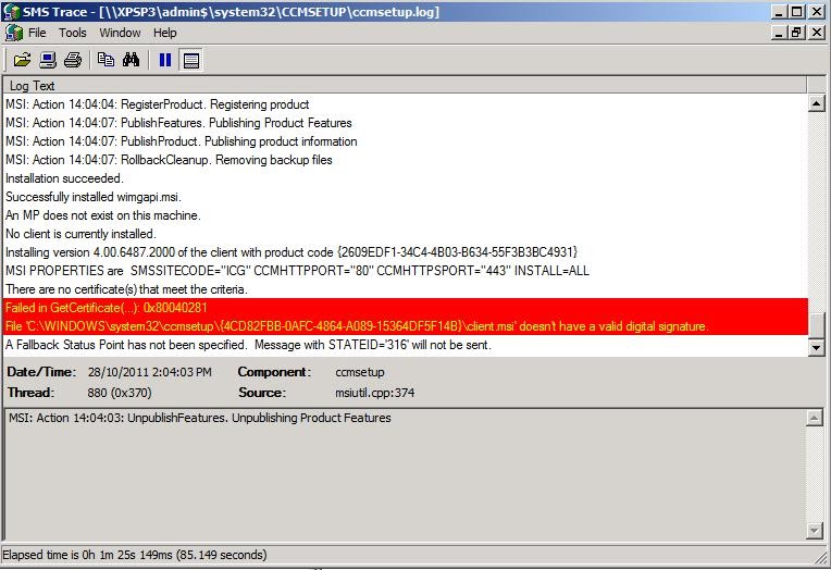 installation failed with error code 1612 sccm client push - efirarank