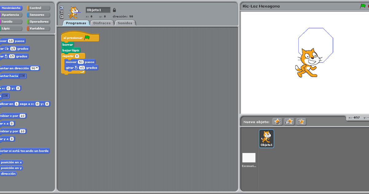 Octágono hecho en scratch