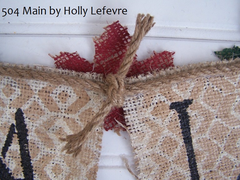 504 Main by Holly Lefevre: Painted Fall Burlap Banner