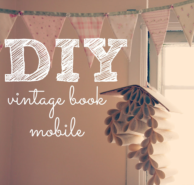 the thimble life: DIY: vintage book mobile