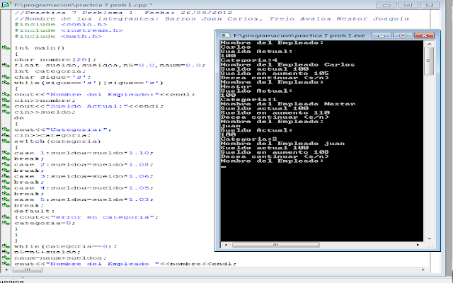 FUNDAMENTOS DE PROGRAMACION: Practica 7