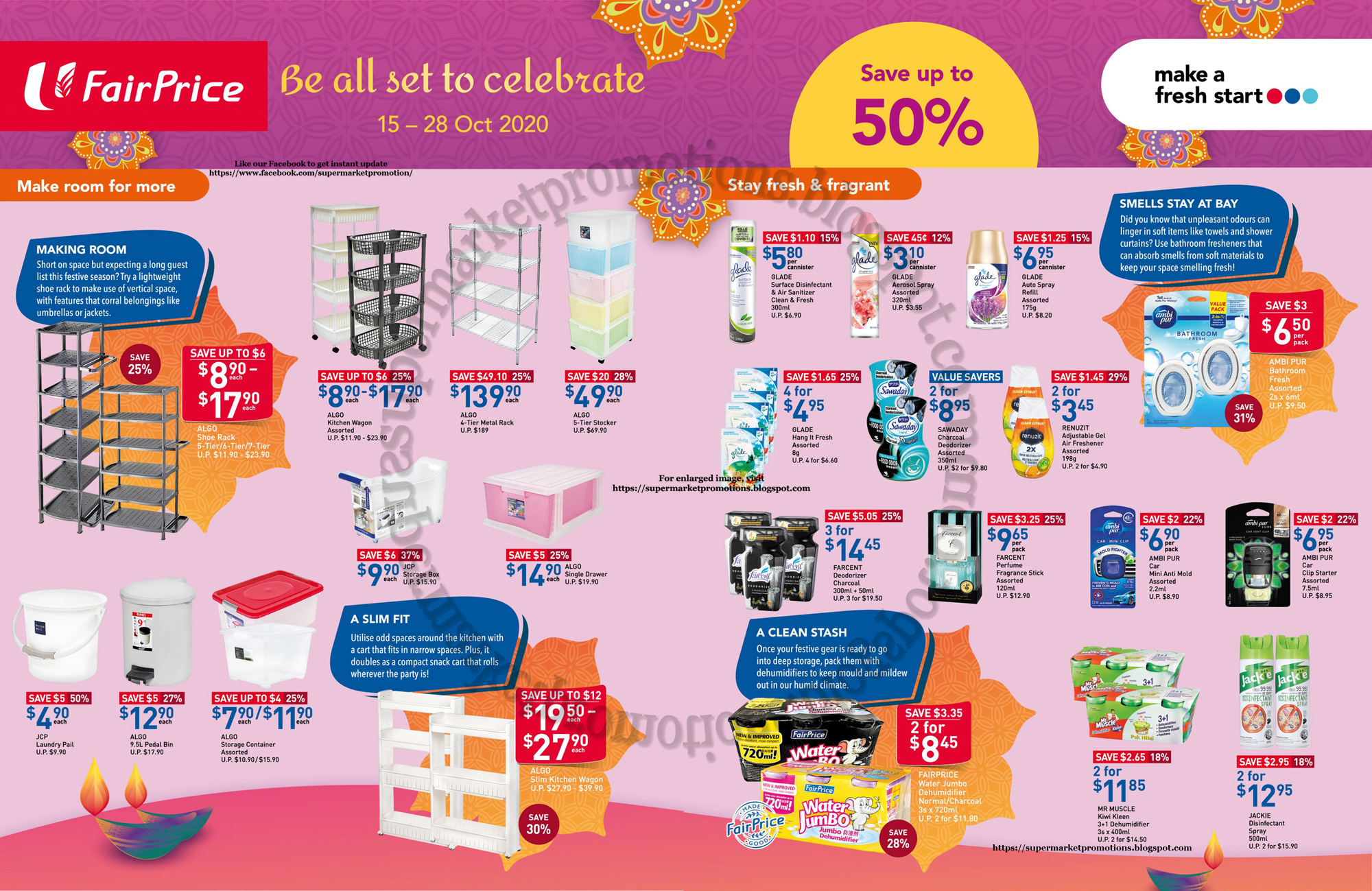 NTUC FairPrice Deepavali Household Items Promotion 15 - 28 October 2020 ...