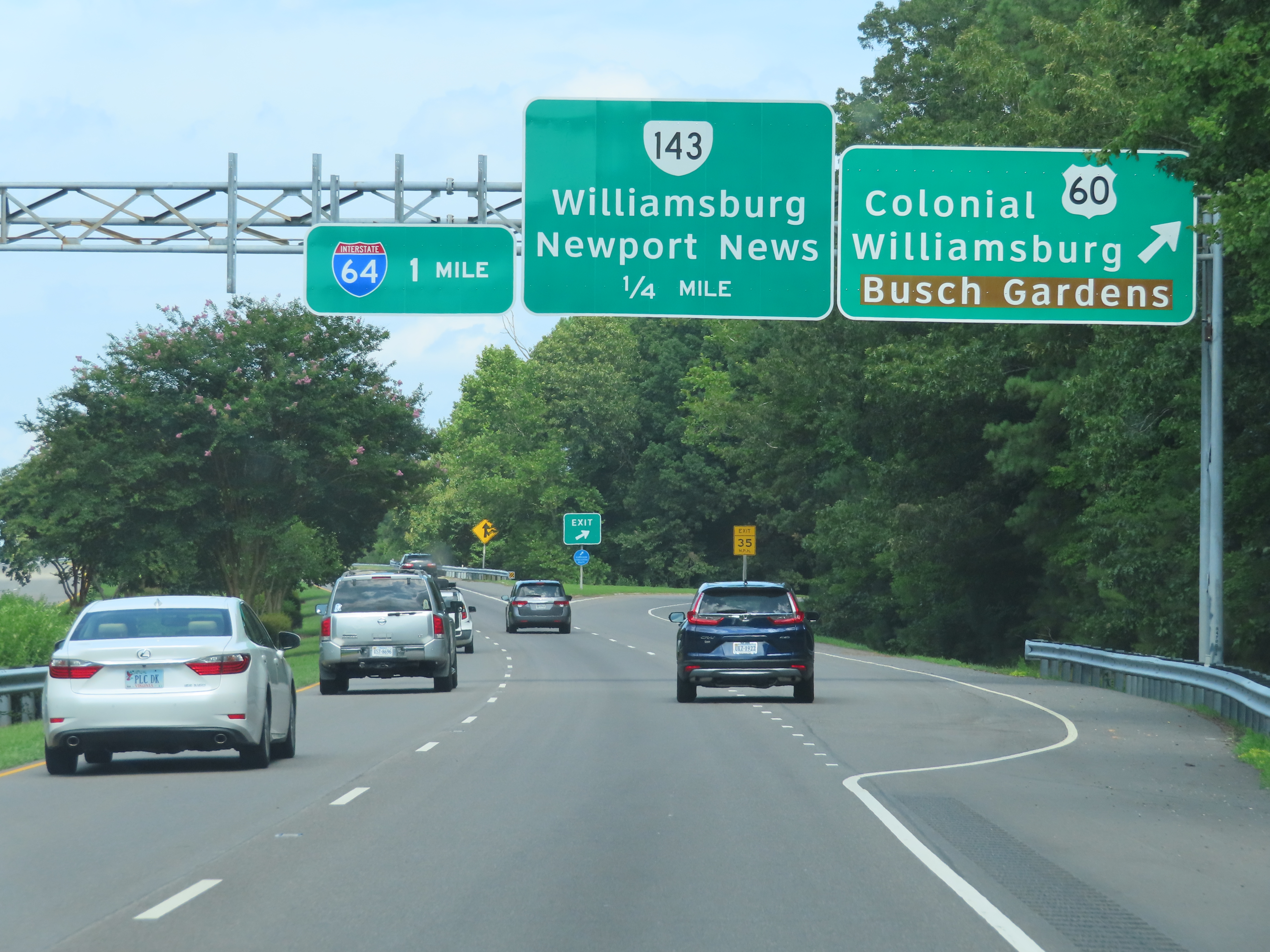 Luke's Signs: Route 199 & Route 143/Route 60 - Williamsburg, VA (right ...