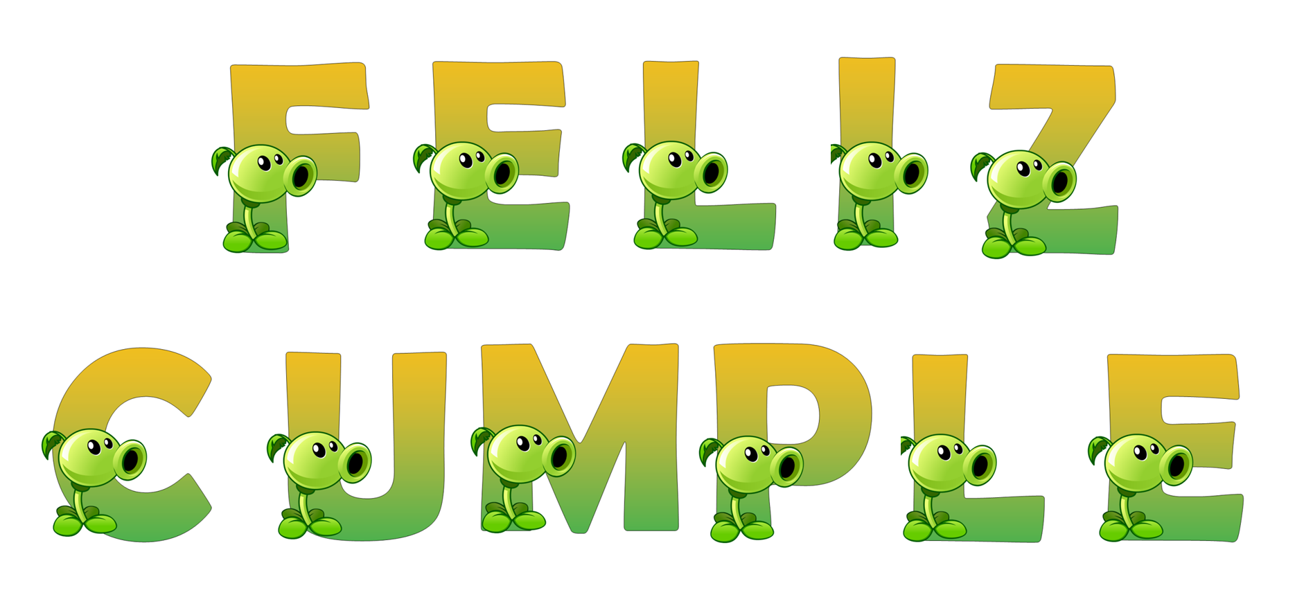 Kits imprimibles gratis : Abecedario plantas vs zombies