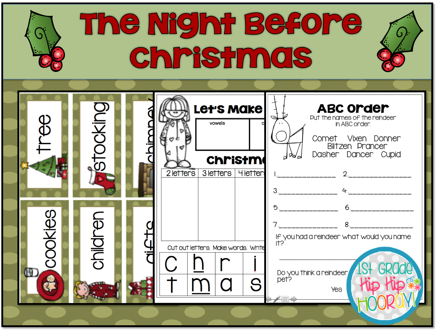 1st Grade Hip Hip Hooray!: The Night Before Christmas