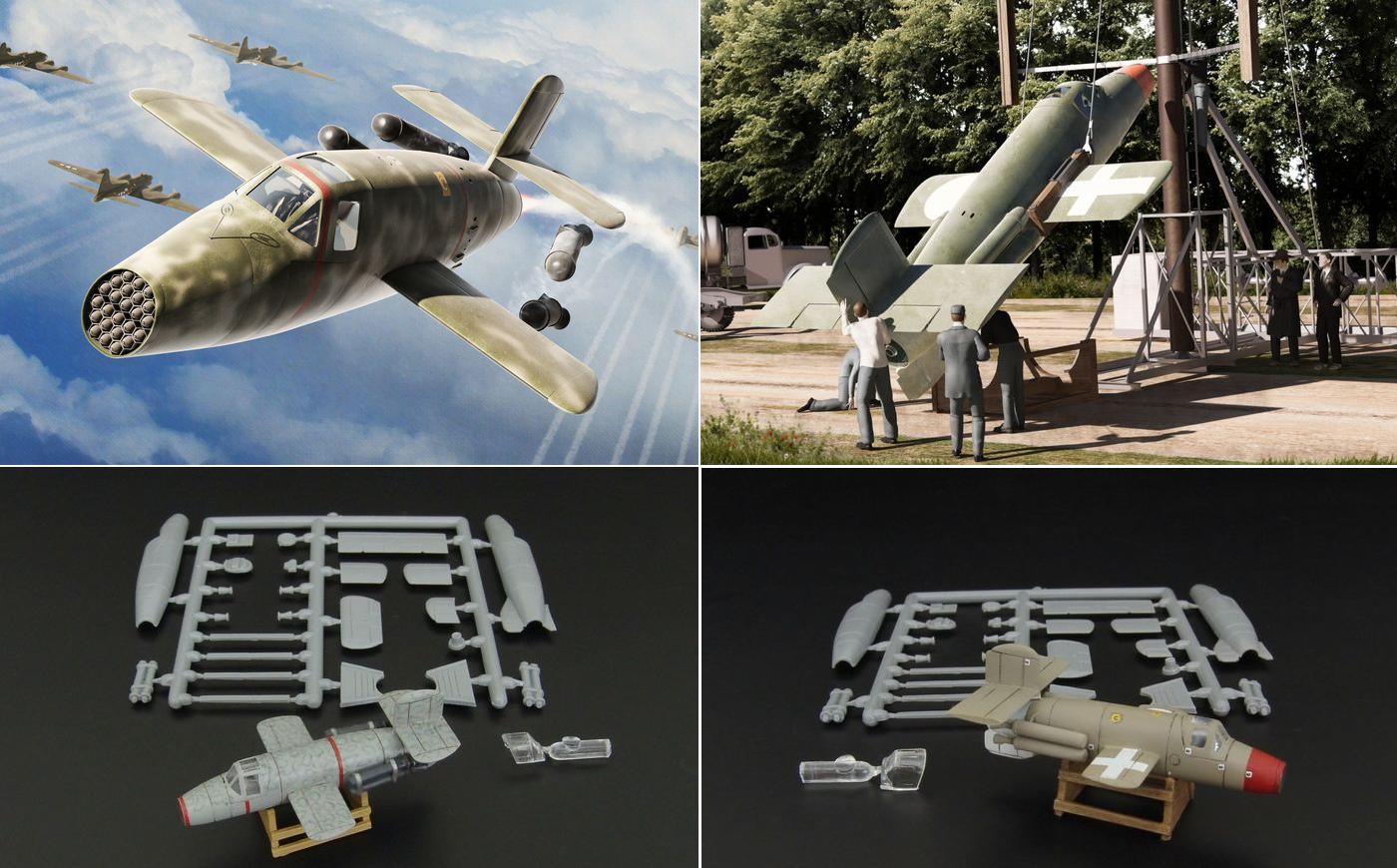 Kampfgruppe 1/144: 1/144 Bachem Ba-349 A / Ba-349 M52/M58 - Brengun