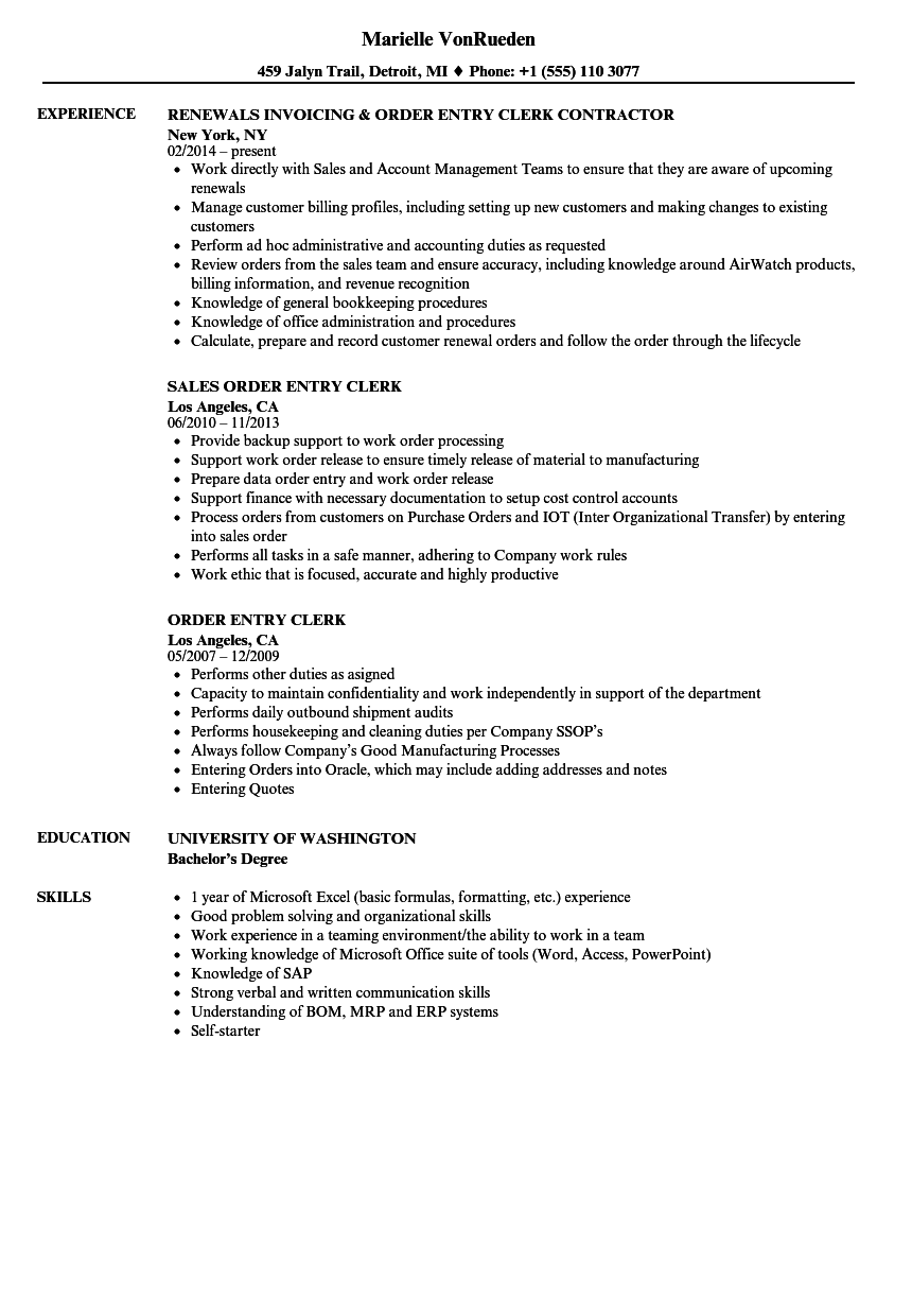 Resume Job Experience Order ~ Resume Letter