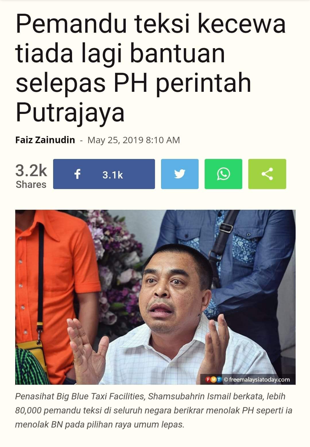 Bantuan Teksi Di Bawah Kerajaan BN Dan Kerajaan PH infomalay12.blogspot ...
