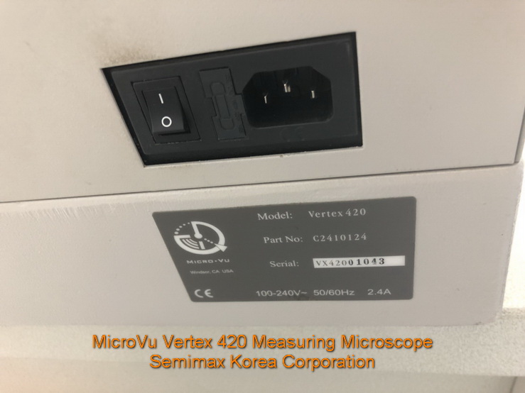 Semiconductor Equipment: Micro-VU Vertex 420 Measuring Microscope for sales
