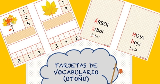 Los peques del babi : “Tarjetas de vocabulario (otoño)”