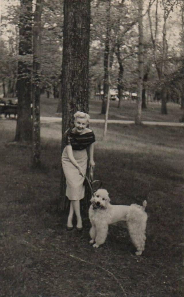 40 Cool Photos Capture People With Their Poodles in the 1950s and ’60s ...