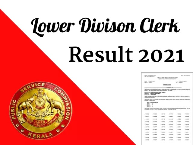 Kerala PSC Lower Division Clerk (LDC) Result 2021 Cut Off Marks - PSC PDF BANK