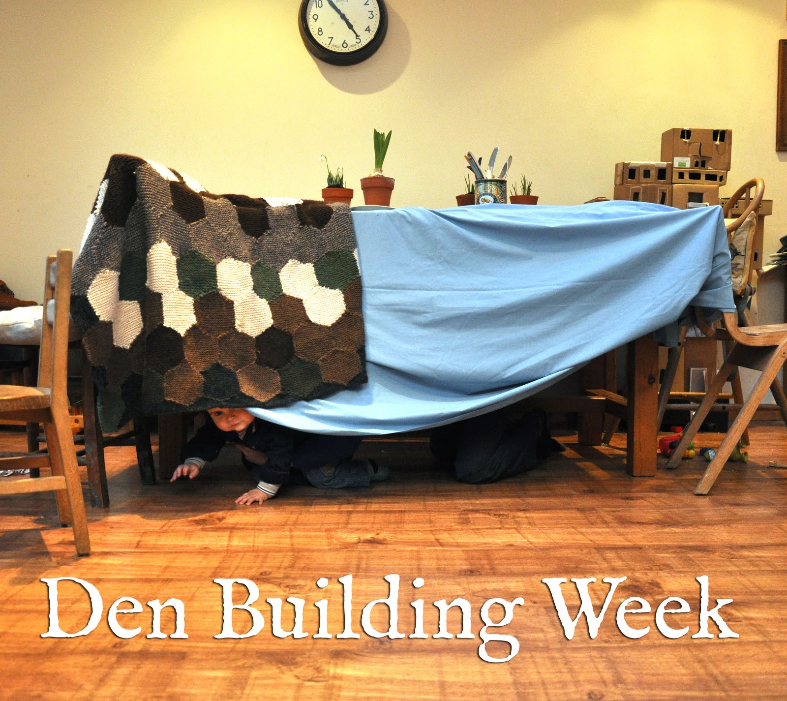 Bradshaw & Sons: Indoor den building week...