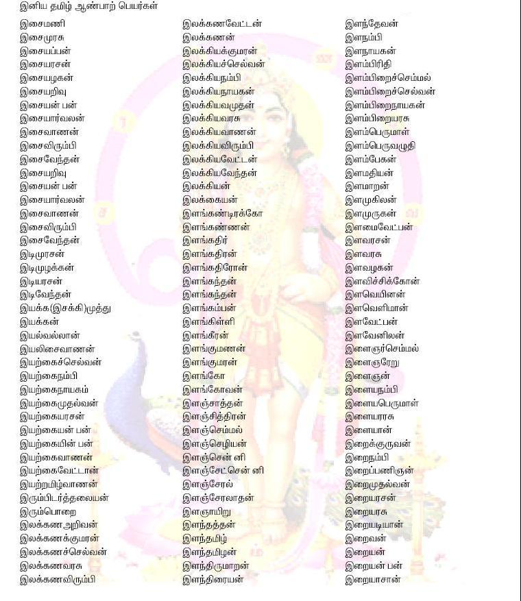 Tamil Baby Boy Names Starting With Thu Luxurysprintervanrentalnyc Photos