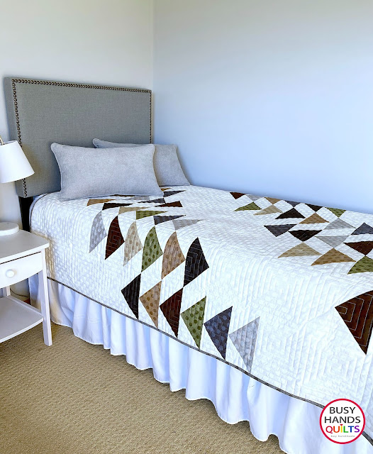 Busy Hands Quilts: Formation Throw Quilt in Moda Grunge Seeing Spots!